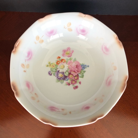 Vintage | Dining | Vtg Rose Floral Serving Decorative Dish Porcelain ...